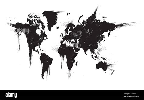 World Ink Splatter Vector Illustration Stock Vector Image And Art Alamy