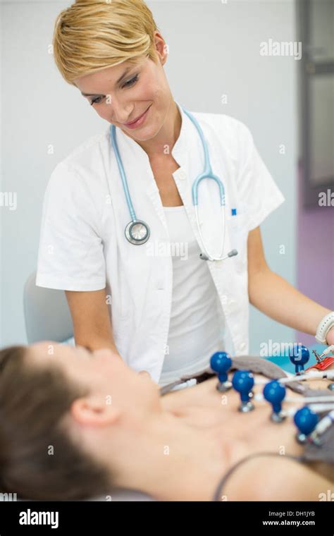 Electrocardiogram Female Patient Undergoing Hi Res Stock Photography And Images Alamy