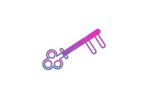 Premium Vector Key Purple Fortune Sticker Design