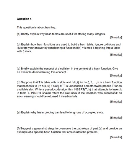 Solved Question This Question Is About Hashing A Chegg