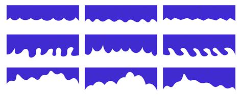 Set Of Dividers Shape Templates Modern Separator Header For Website And App Curve Lines Wave