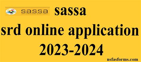 Sassa Srd Online Application 2023 2024