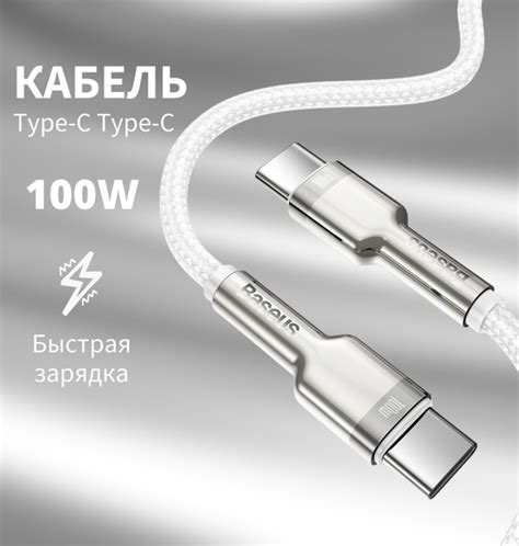 Кабель USB Type-C Baseus base-100w-type c-type c_USB Type-C - купить по ...