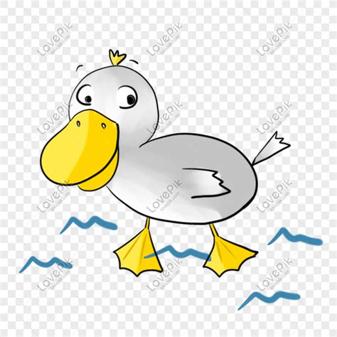 귀여운 오리 손으로 그린 그림 Png 일러스트 무료 다운로드 Lovepik