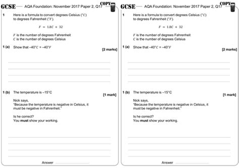 Substitution With A Calculator Gcse Questions Foundation Aqa Teaching Resources