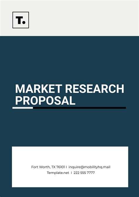 Free Market Research Proposal Template To Edit Online