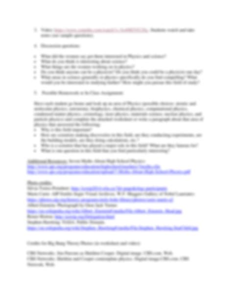 SOLUTION Lesson Plan What Is Physics Studypool