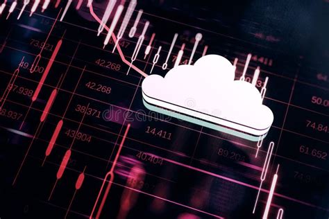 Abstract Cloud On Forex Chart Backdrop Market Crisis And Data Server