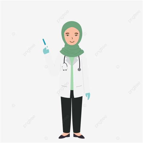 히잡 의사가 주사기를 들고 벡터 주사기 청진기 의사 Png 일러스트 및 벡터 에 대한 무료 다운로드 Pngtree