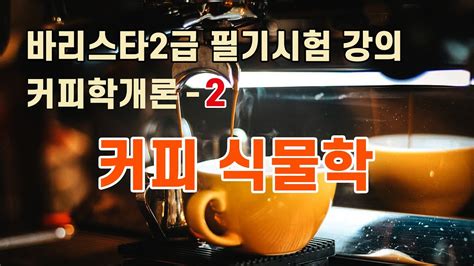 커피학개론 2 커피 식물학 Youtube