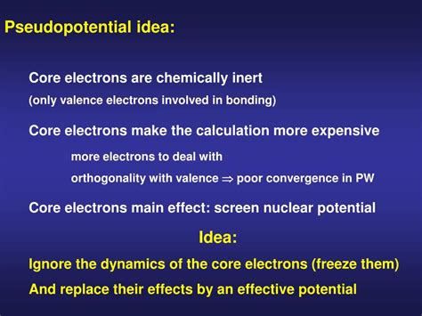 Ppt Norm Conserving Pseudopotentials In Electronic Structure