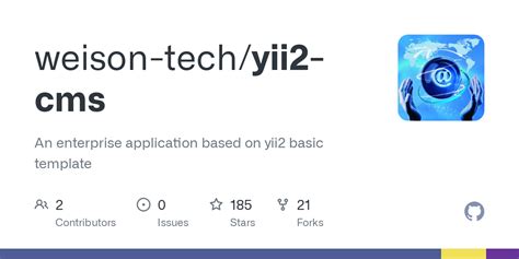 Github Weison Techyii2 Cms An Enterprise Application Based On Yii2 Basic Template