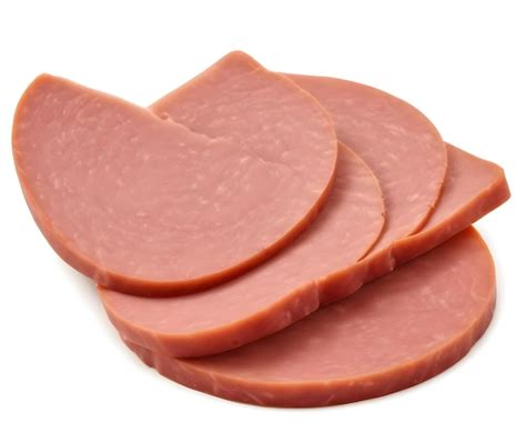 Sliced Pink Bologna Sausage Premium Ai Generated Image