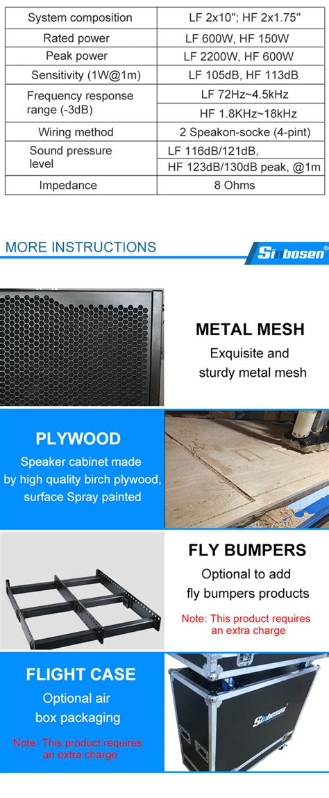 Professional 2 Ways Line Array Sound System La 210 Dual 10 Inch Passive Speaker