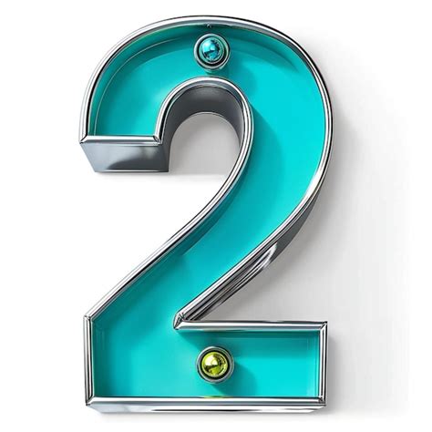 Premium Photo Numerical Number Two In Creative Digital Art Style