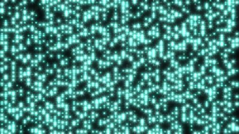 Premium Stock Video Digital Green Dots And Squares With Glitch Effect
