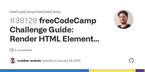 freecodecamp challenge guide render html elements to the dom typo