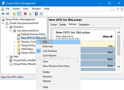 Use Gpo To Automatically Save Bitlocker Recovery Key In Active Directory Password Recovery