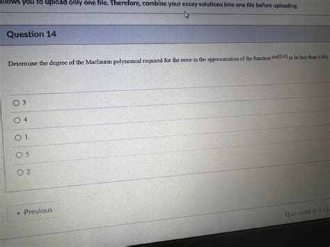 Solved Determine The Degree Of The Maclaurin Polynomial