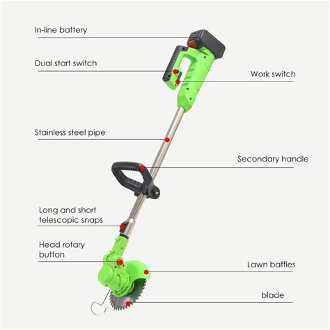 Weed Wacker Cortadora De Hierba Inalámbrica De 600 W 51 Pulgadas