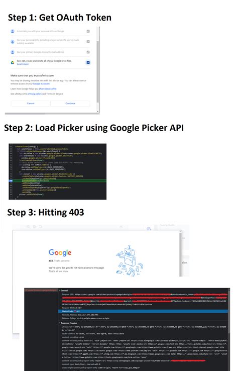 Javascript 403 Insufficient Permission On Google Picker With