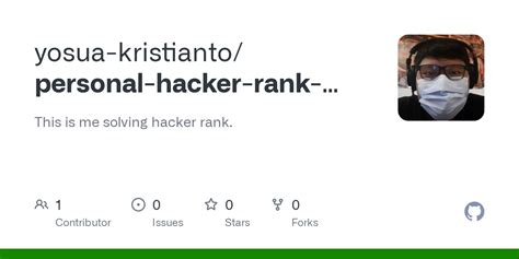 Github Yosua Kristiantopersonal Hacker Rank Repo This Is Me Solving