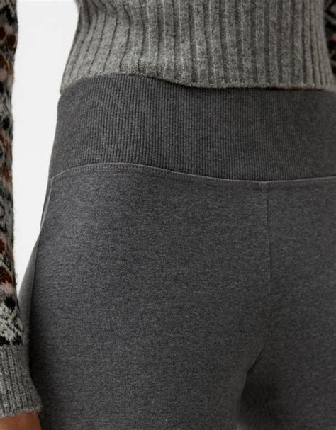 Ribbed Waist Flared Trousers Women Bershka