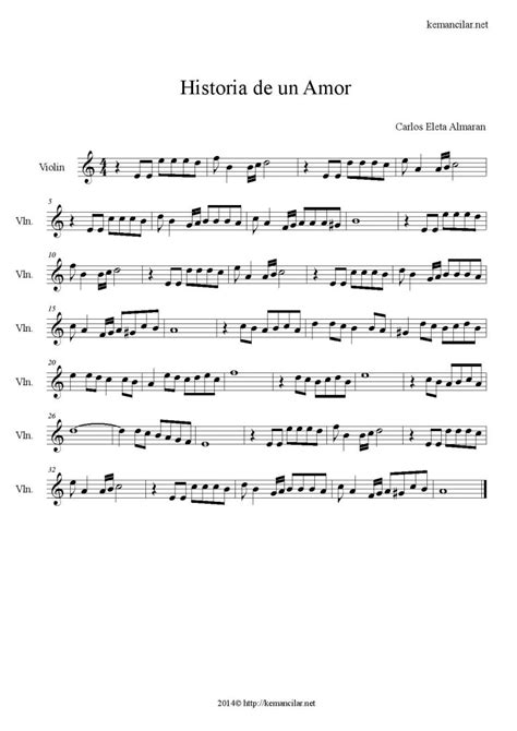 Historia De Un Amor Violin Sheet Music Free Sheet Music