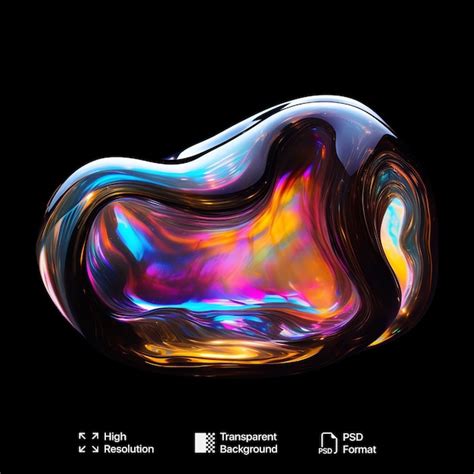 Premium Psd Vibrant Gradient Crystal Element Crystal Background