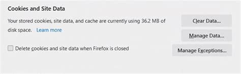 Firefox Accept Cookies