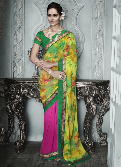 Sophisticated Georgette Multi Colour Designer Saree