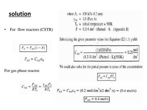 Ppt Conversion And Reactor Sizing Powerpoint Presentation Free