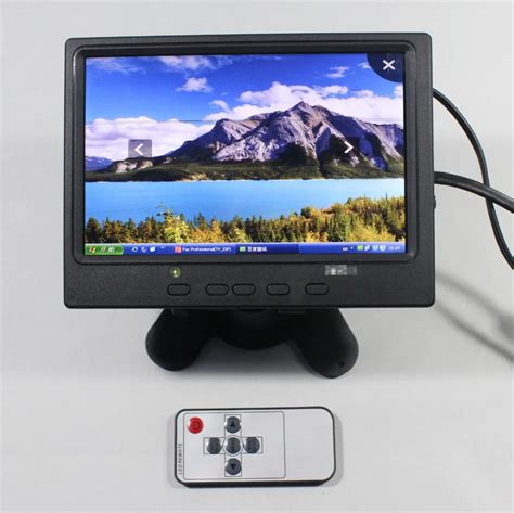 7inch Lcd Monitor 1280 800 With HDMI VGA AV Input Signal Europe Power Supply For Bus And Desk