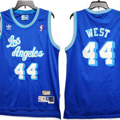 Jerry West Jersey La Lakers Adidas Hardwood Classics 44 Blue Adult M