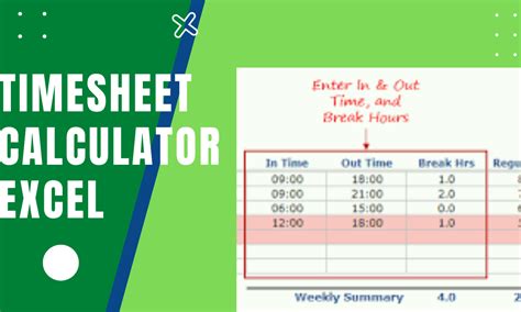 Timesheet Calculator Excel How To Create Timesheet Calculator In