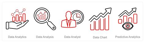 Premium Vector A Set Of 5 Data Analytics Icons As Data Analytics Data