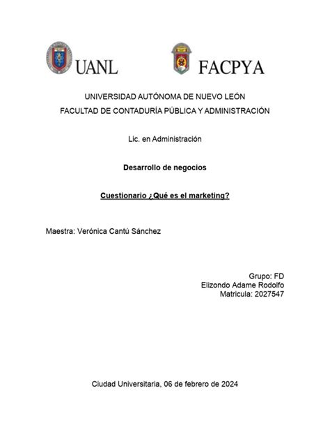 Qué Es El Marketing Pdf Marketing Mercado Economía
