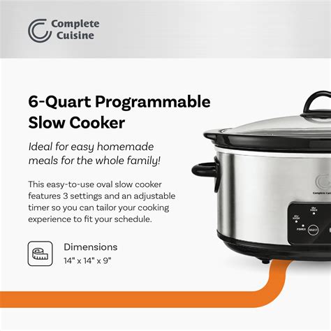 6 Qt Programmable Slow Cooker