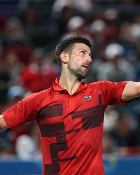 Novak Djokovic Shanghai Masters Final Red T Shirt