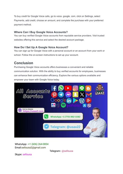 PPT The Best 5 Sites To Buy Google Voice Accounts PowerPoint