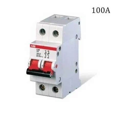 100a Abb Double Pole Isolator At ₹ 832piece Mcb Switch In New Delhi