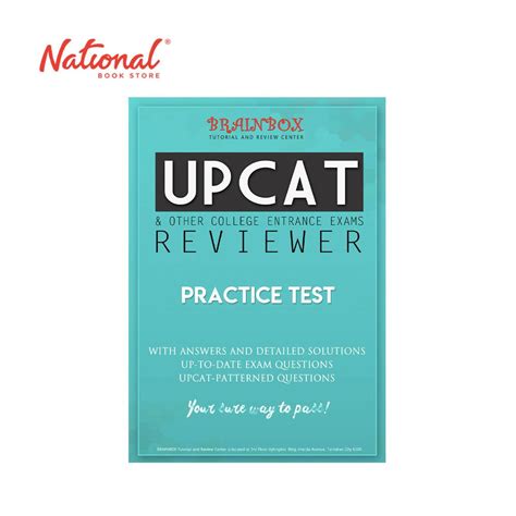 Brainbox Upcat Practice Test Trade Paperback Exam Reviewers