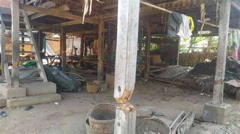 ပေါက်မြို့နယ် သစ်ညီနောင်ရွာရှိ ပြည်သူပိုင် နေအိမ်များကို စစ်တပ်က ဝင