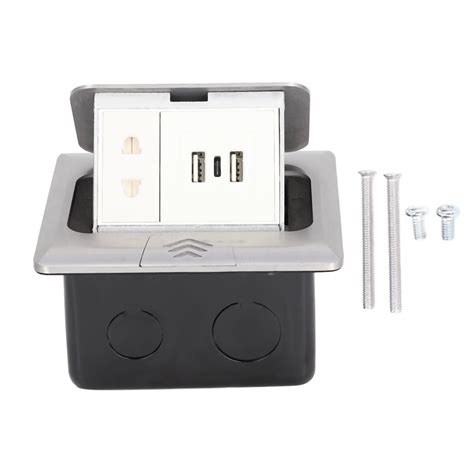 Floor Electrical Outlet Pop Up Damping Desktop Socket Typec Dual Usb
