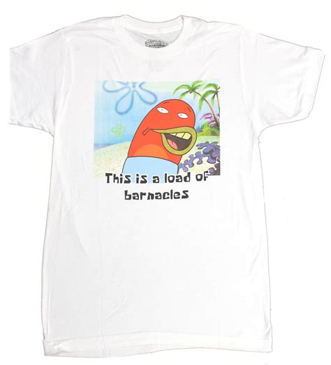 Spongebob Squarepants Mens T Shirt This Is A Load Of Barnacles Large