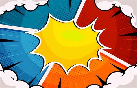 El Fondo Colorido Del Cómic De Arte Pop Vector Premium