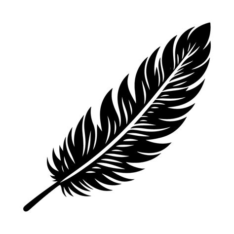 Free Eagle Feather Svg Background Black And White Svg Vector File For