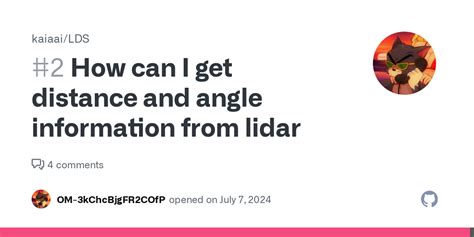 How Can I Get Distance And Angle Information From Lidar Issue 2