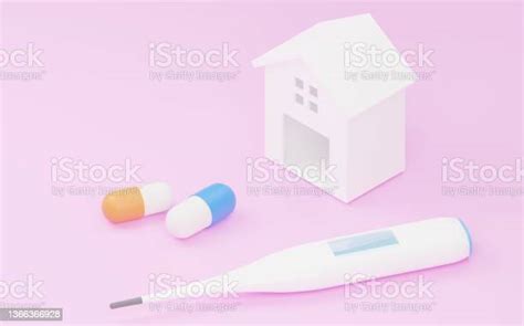 3dcg 가정 치료 이미지 온도계 및 해열 및 집의 모델 동위 원소 0명에 대한 스톡 사진 및 기타 이미지 0명 3차원