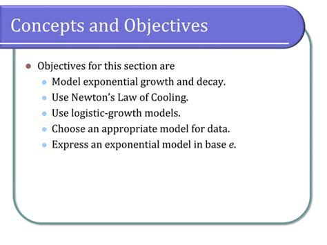 67 Exponential And Logarithmic Models Ppt